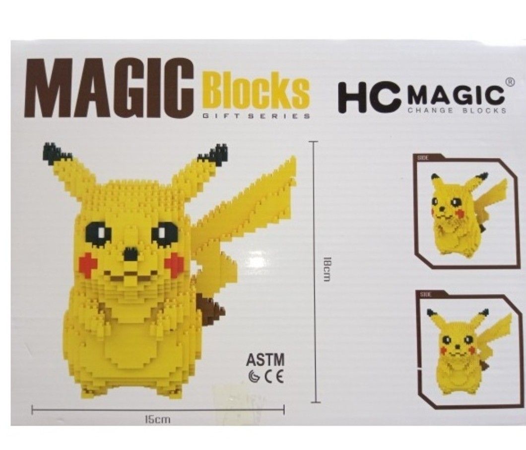 Pikachu Pokemon Building Blocks Lego 1650 pcs, Hobbies & Toys, Toys ...