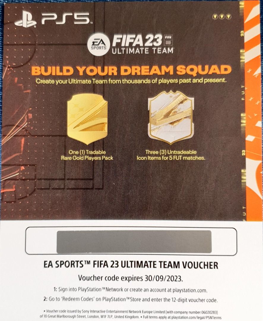 PlayStation 5 - FIFA 23 with Ultimate Team Voucher, Video Gaming, Video ...