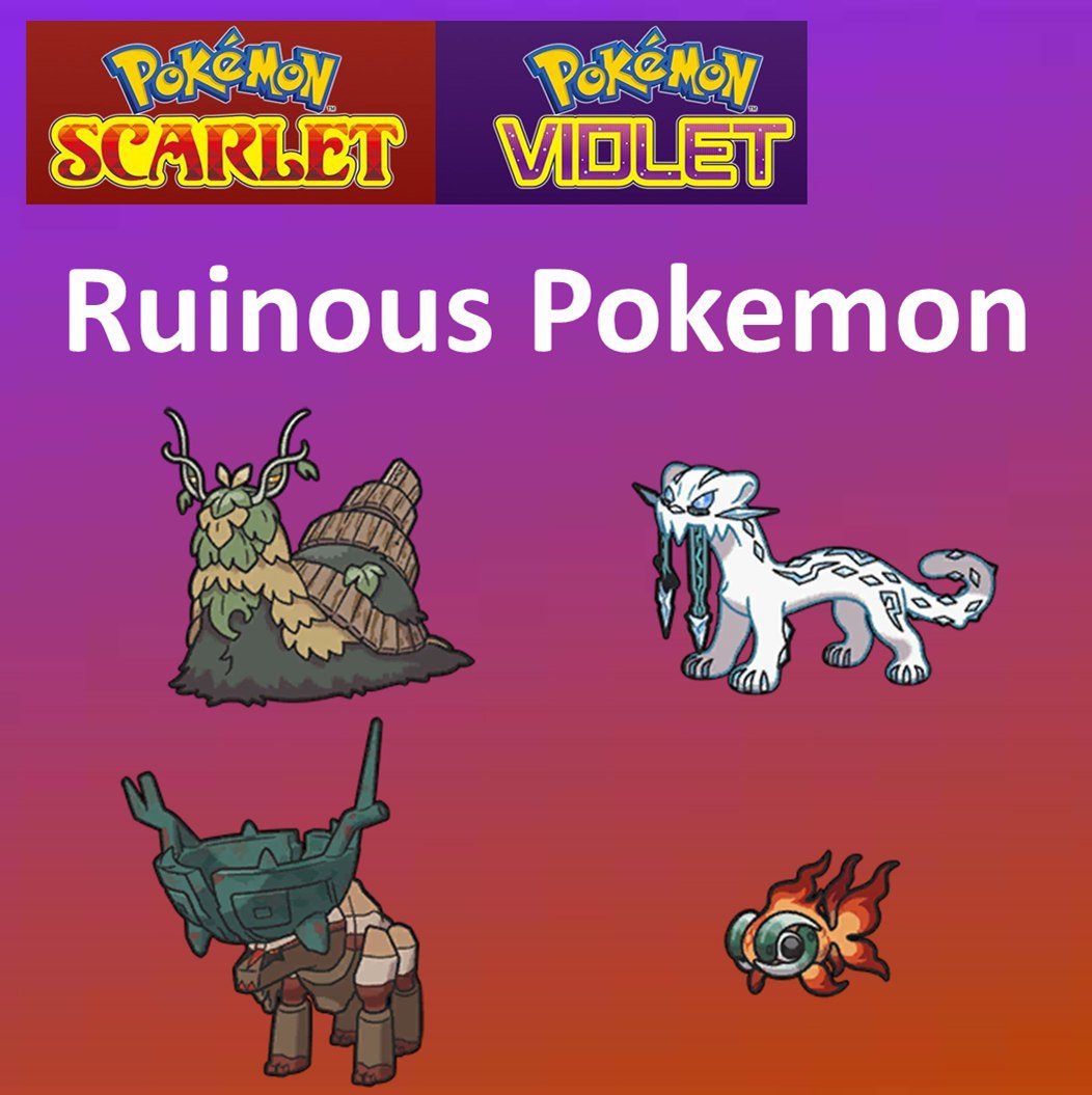 Pokemon Scarlet Violet Hypertrained 6 IV Ruinous Pokemon, Video Gaming ...