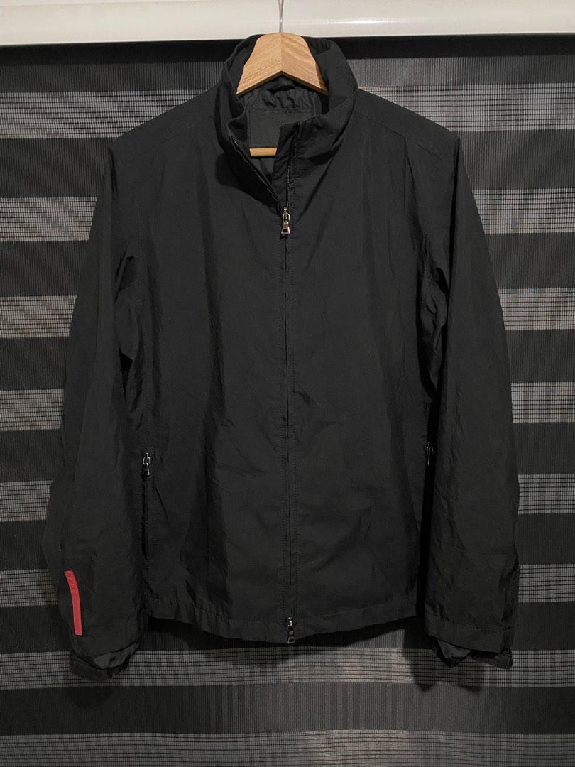 Prada linea rossa nylon jacket, Men's Fashion, Activewear on Carousell