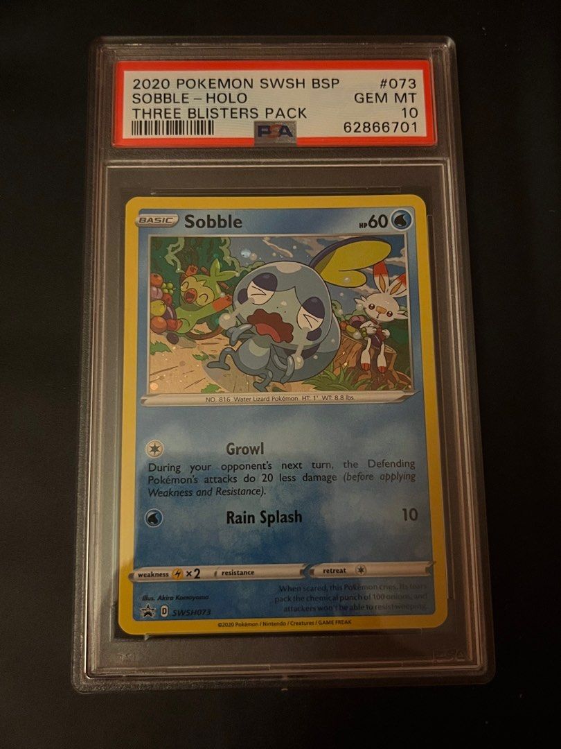 PSA 10 Sobble Promo Triple Blister Pack Pokemon TCG Card Charizard ...