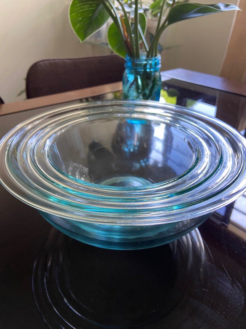 Pyrex Glass Mixing Bowls - Set of 3, Furniture & Home Living ...
