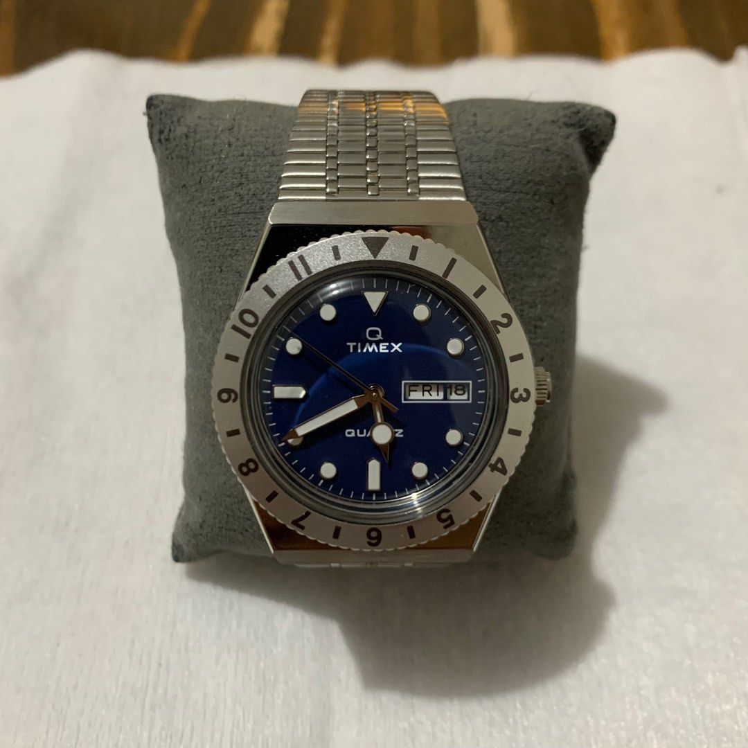 Q Timex Reissue Day-Date 36mm Stainless Steel Band, Women's Fashion ...