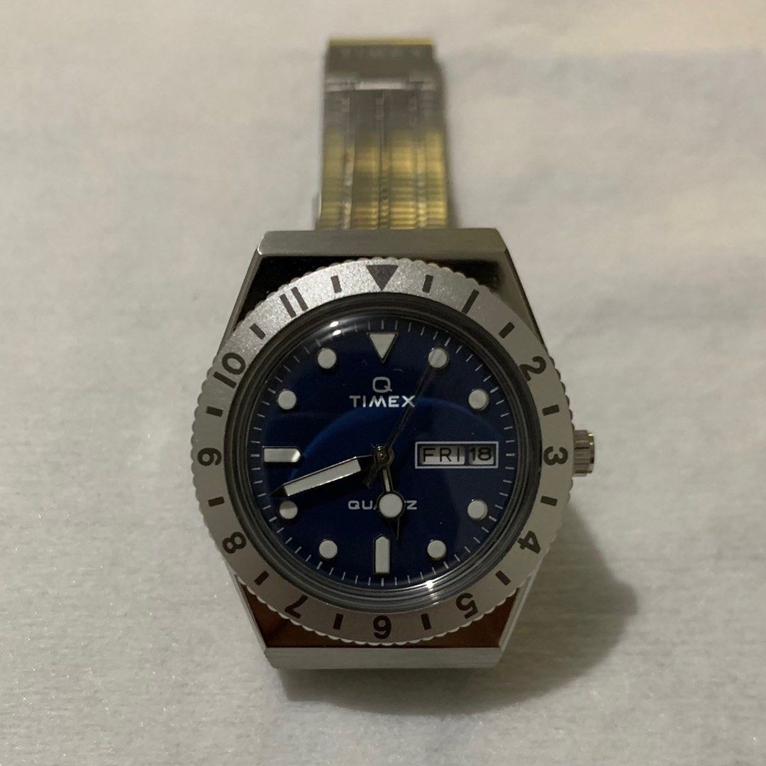 Q Timex Reissue Day-Date 36mm Stainless Steel Band, Women's Fashion ...