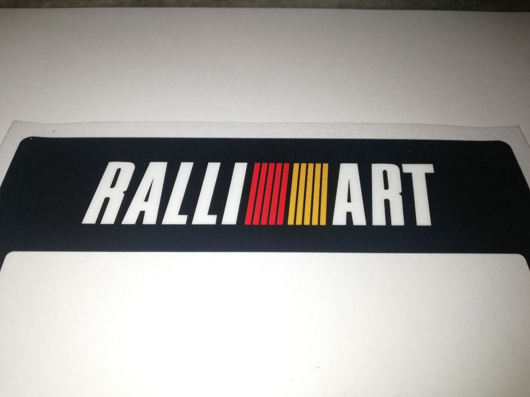 Ralliart Black Mitsubishi Series Roadtax Road Tax Windscreen Decal ...