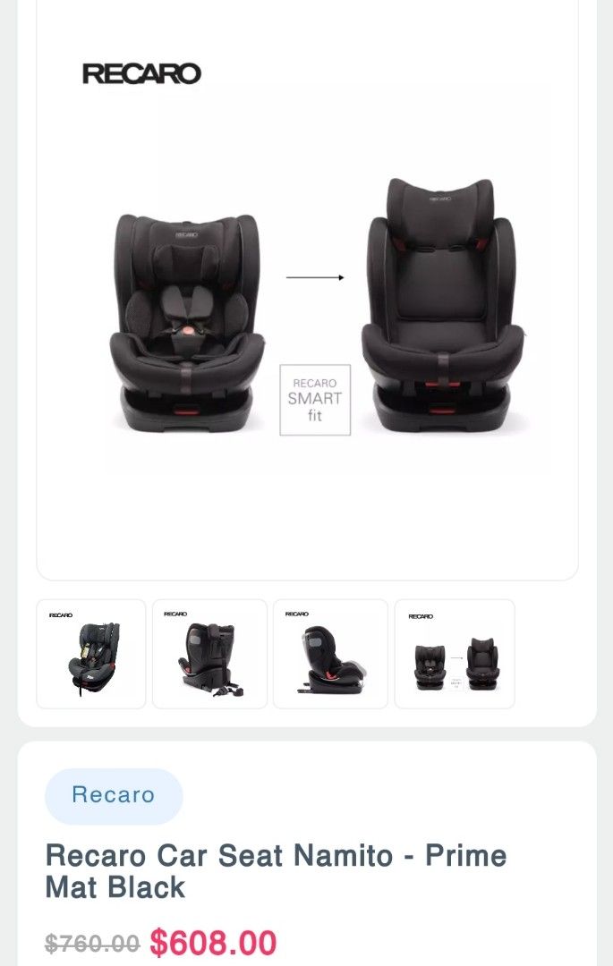 Recaro Namito 360 spin Isofix car seat, Babies & Kids, Going Out, Car ...