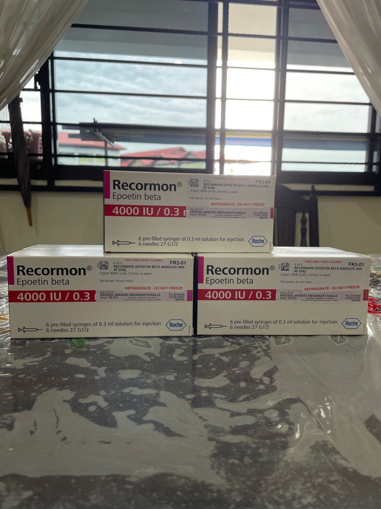 Recormon (Epoetin beta 4000 IU/0.3ml), Health & Nutrition, Medical ...