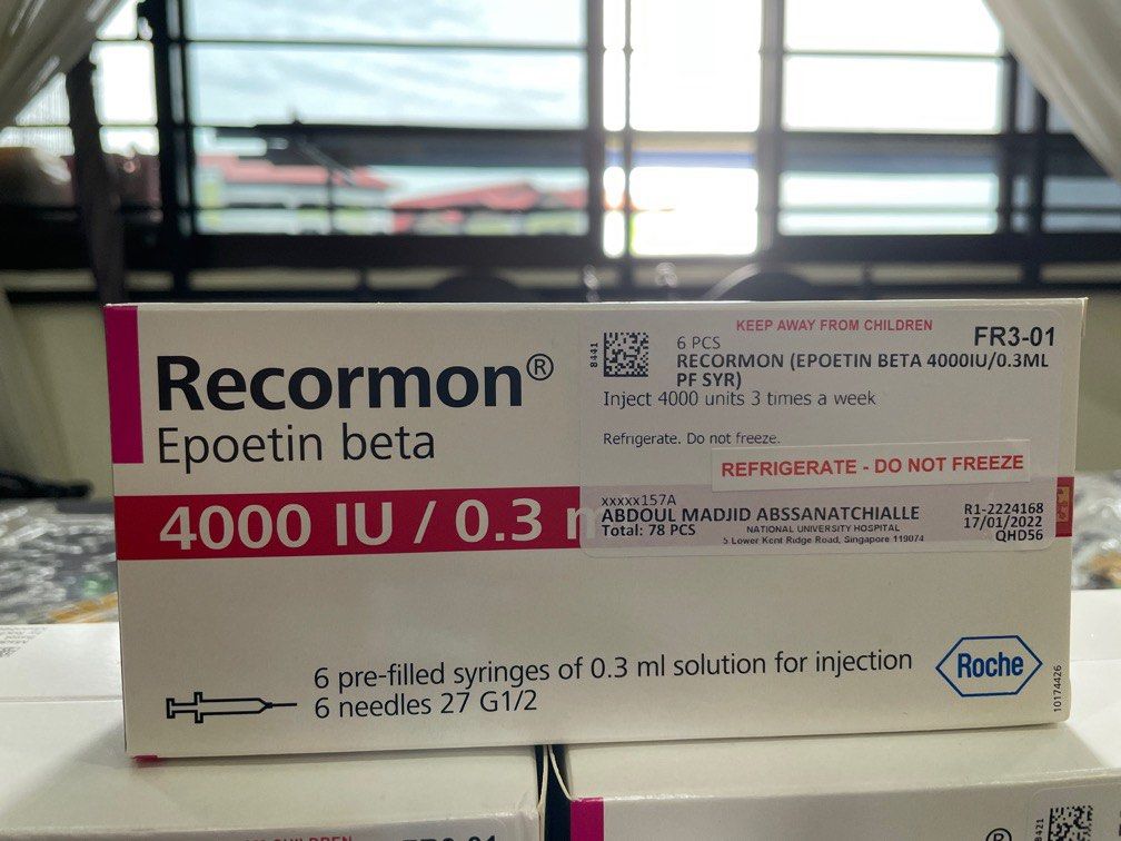 Recormon (Epoetin beta 4000 IU/0.3ml), Health & Nutrition, Medical ...