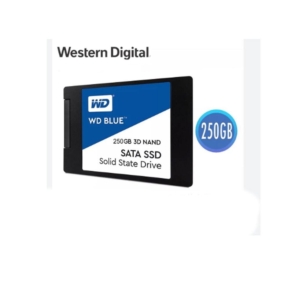 REFURBISHED WD Blue 3D NAND 250GB Internal PC SSD - SATA III 6 Gb/s, 2.5"/7mm, Up to 560 MB/s ...