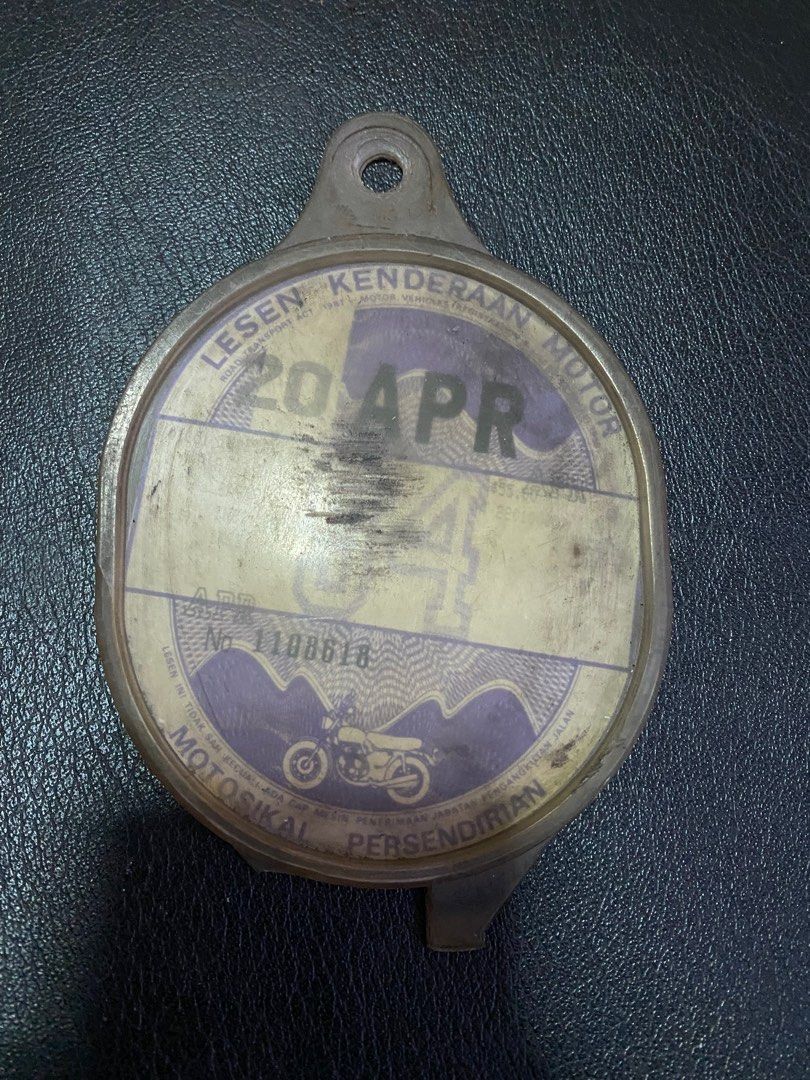 roadtax lama motor, Hobbies & Toys, Collectibles & Memorabilia, Vintage ...