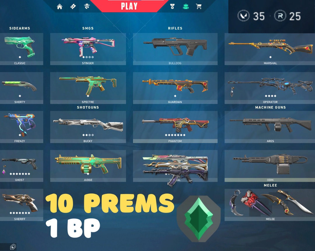 RUIN DAGGER 10 PREMIUM SKINS VALORANT ACCOUNT//CHEAP AND NEGOTIABLE ...