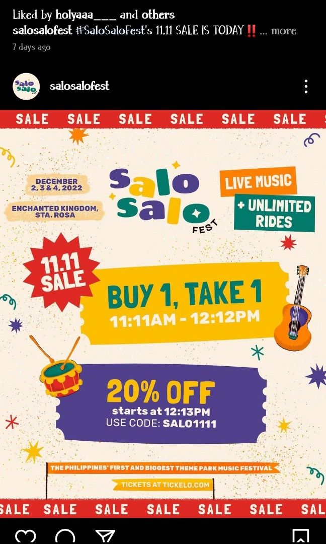 REFUNDED - Salo Salo Fest at EK Sta Rosa Laguna, Tickets & Vouchers, Event Tickets on Carousell