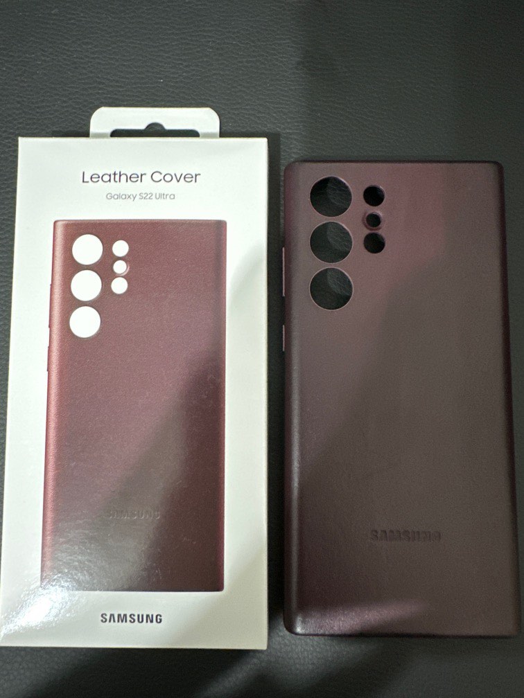 Samsung Galaxy S22 Ultra Burgundy Leather Case Mobile Phones And Gadgets