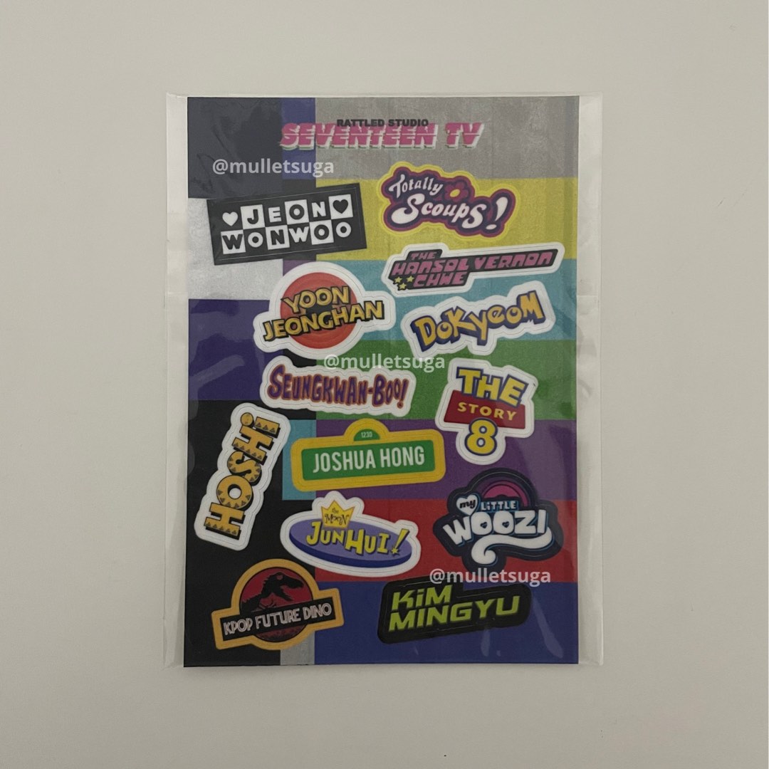 SEVENTEEN SVT TV Sticker Sheet by rattledstudio (Grade A), Hobbies ...