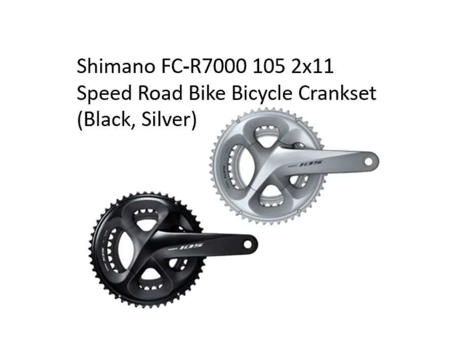 Shimano FC-R7000 105 2x11 Speed Road Bike Bicycle Crankset (Black ...