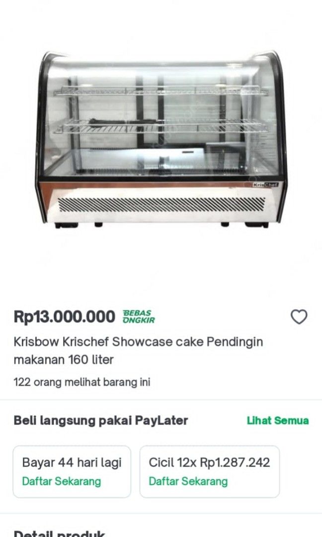 Showcase Pendingin Cake Merek Krisbow, Kitchen & Appliances di Carousell