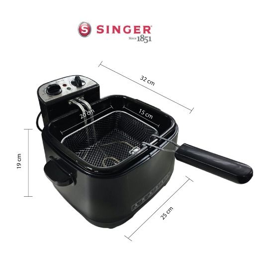 Singer Deep Fryer DF25 (2.5L), TV & Home Appliances, Kitchen Appliances ...