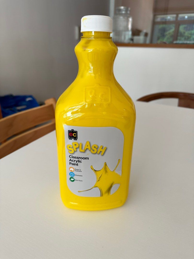 Splash classroom acrylic paint - sunshine yellow, Hobbies & Toys ...