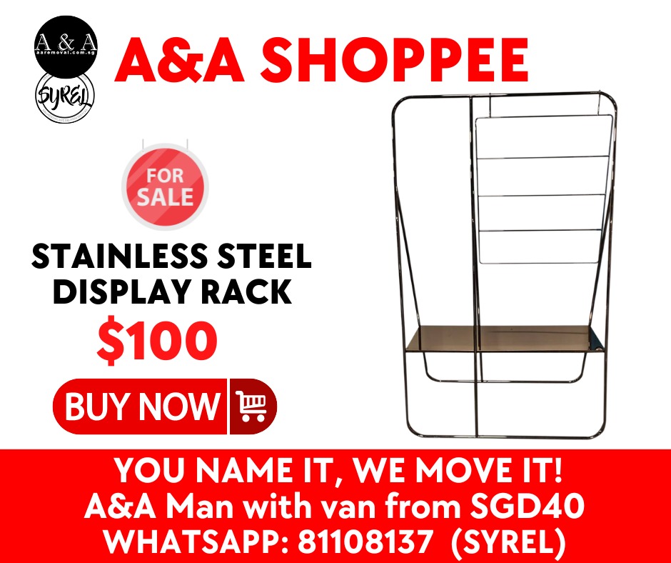 STAINLESS STEEL DISPLAY RACK (USED), Furniture & Home Living, Furniture ...