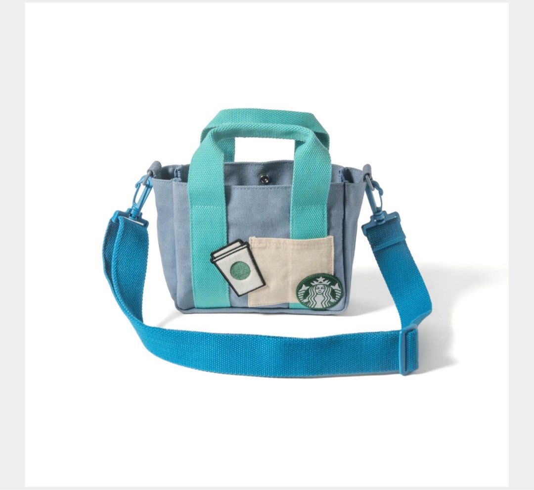 STARBUCKS COLOUR BLOCK MINI TOTE, Women's Fashion, Bags & Wallets ...