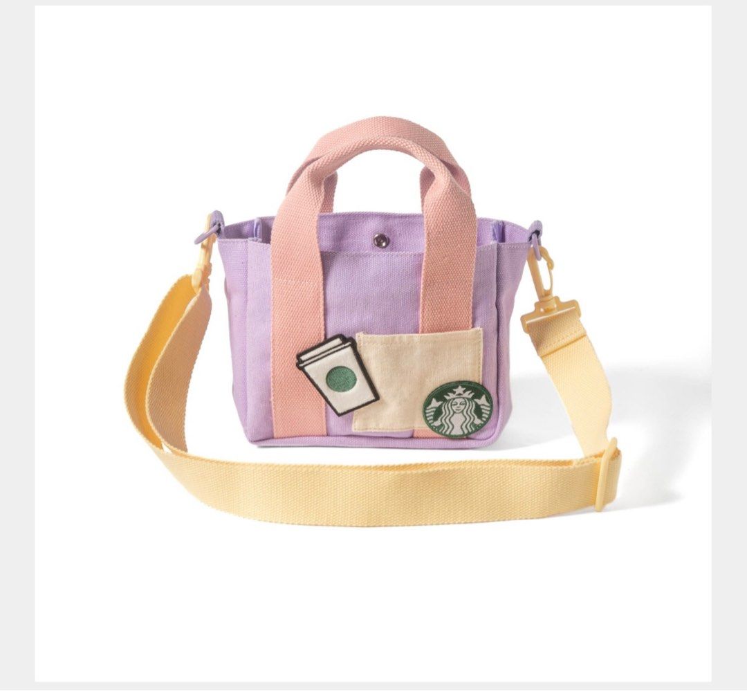 STARBUCKS COLOUR BLOCK MINI TOTE, Women's Fashion, Bags & Wallets ...