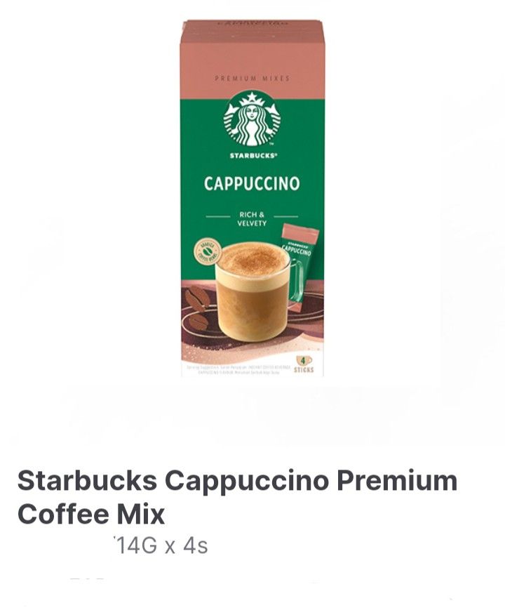 Starbucks Premium Instant Coffee Mix, Food & Drinks, Beverages on Carousell