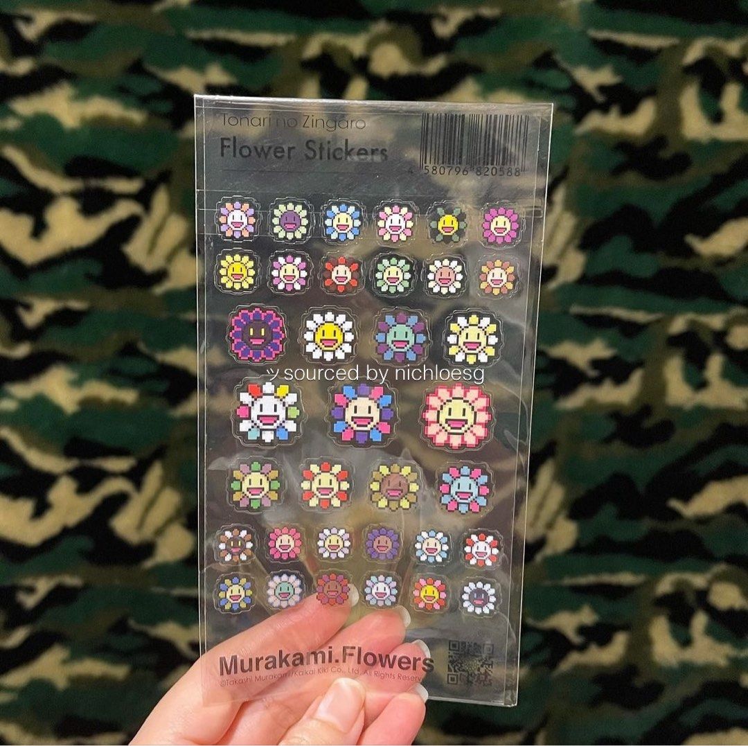 TAKASHI MURAKAMI NFT FLOWER STICKER, Hobbies & Toys, Stationery & Craft ...