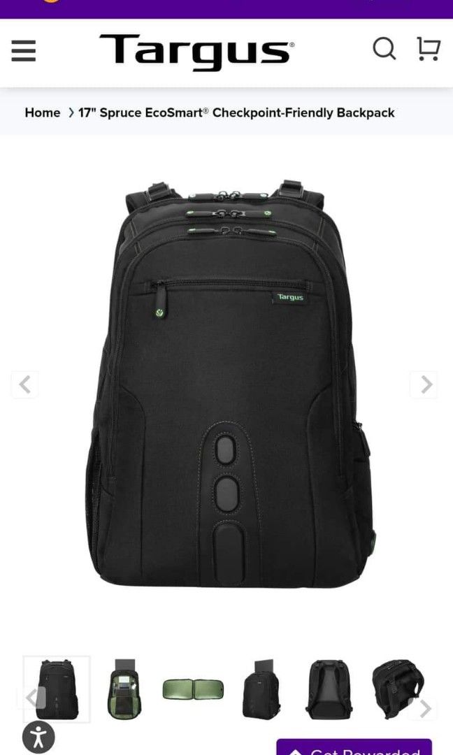 Targus Laptop Bag - 17" Spruce EcoSmart® Checkpoint-Friendly Backpack ...