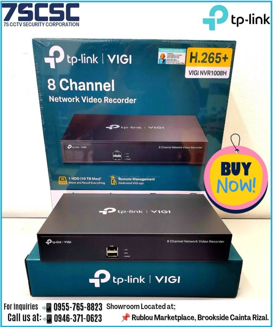 TP- LINK/VIGI 8CH NVR, Furniture & Home Living, Security & Locks ...