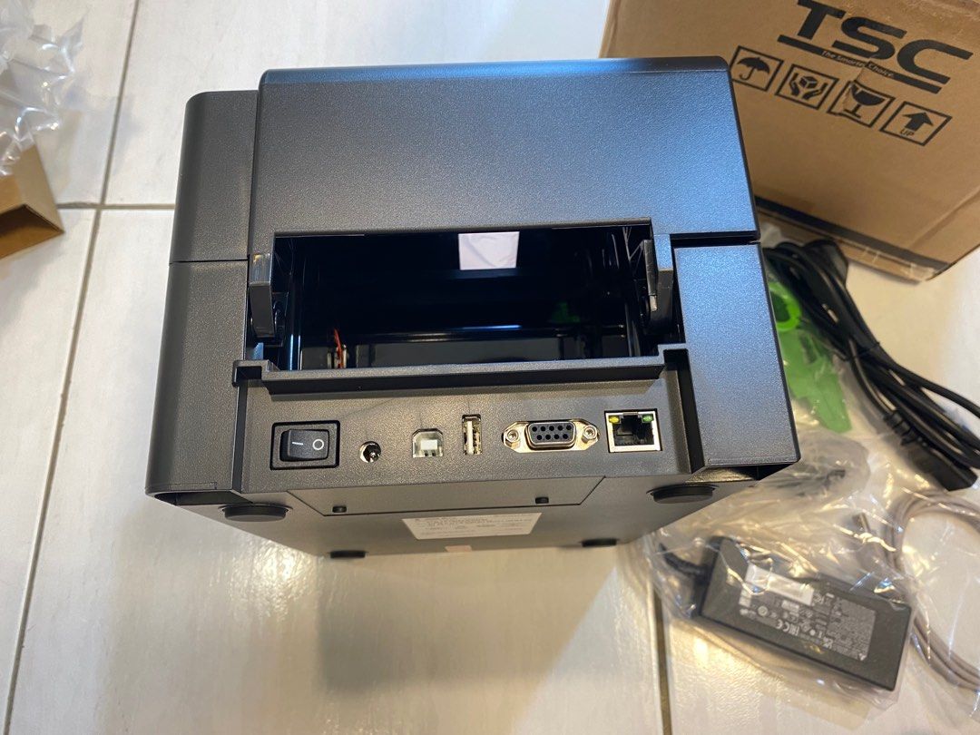 TSC TE310 標籤機 條碼機 熱感式熱轉式兩用機 有網路孔(LAN)全新已拆封檢測試印沒問題, 電腦及科技產品, 印表機及影印機在旋轉拍賣