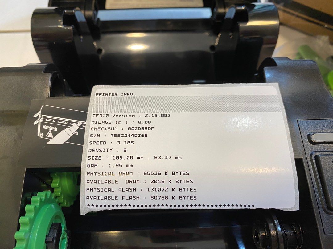 TSC TE310 標籤機 條碼機 熱感式熱轉式兩用機 有網路孔(LAN)全新已拆封檢測試印沒問題, 電腦及科技產品, 印表機及影印機在旋轉拍賣