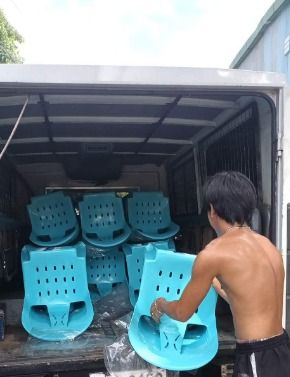 URATEX CLASSIC BLUE MONOBLOCK CHAIRS, Furniture & Home Living ...