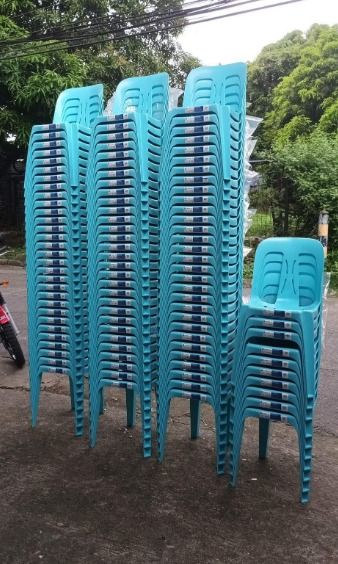 URATEX CLASSIC BLUE MONOBLOCK CHAIRS, Furniture & Home Living ...