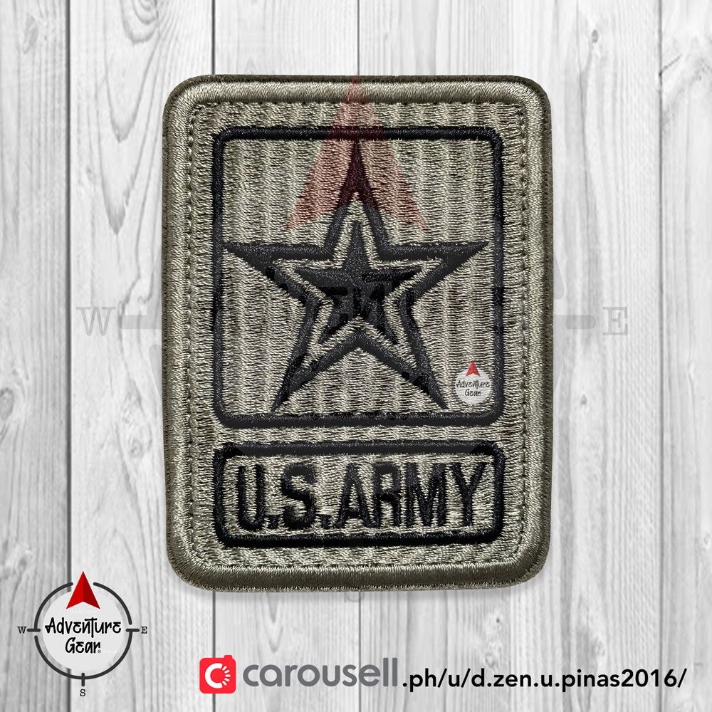 US Army Logo Tactical Morale Embroidered Patch with Velcro, Sports ...