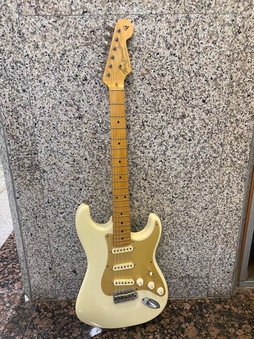 Van Zandt STV-R1 ~Blonde Anodized Pickguard Strat Style Electric Guitar ...