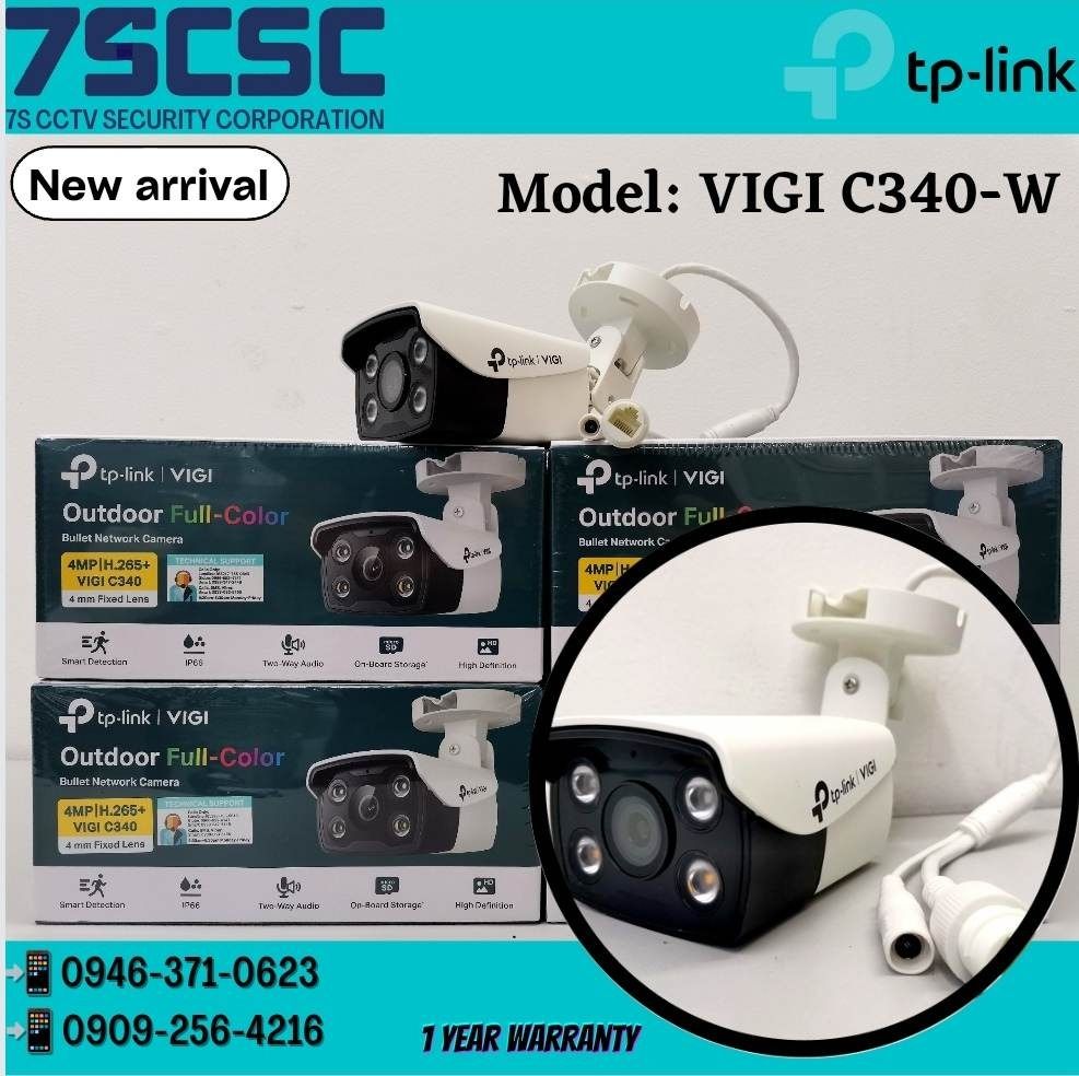 VIGI 4MP Outdoor Full-Color Bullet Network Camera, Furniture & Home ...