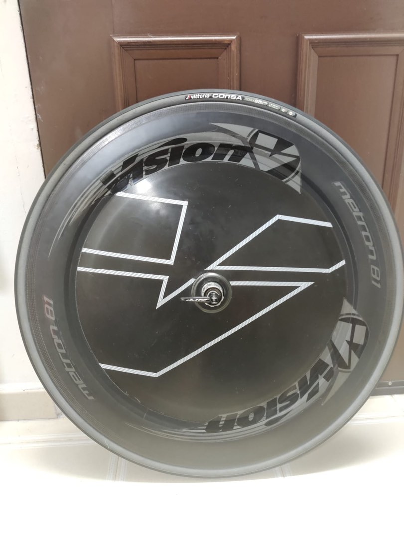 vision metron 81 rim brake time trial disc wheel 11 speed zipp corsa ...