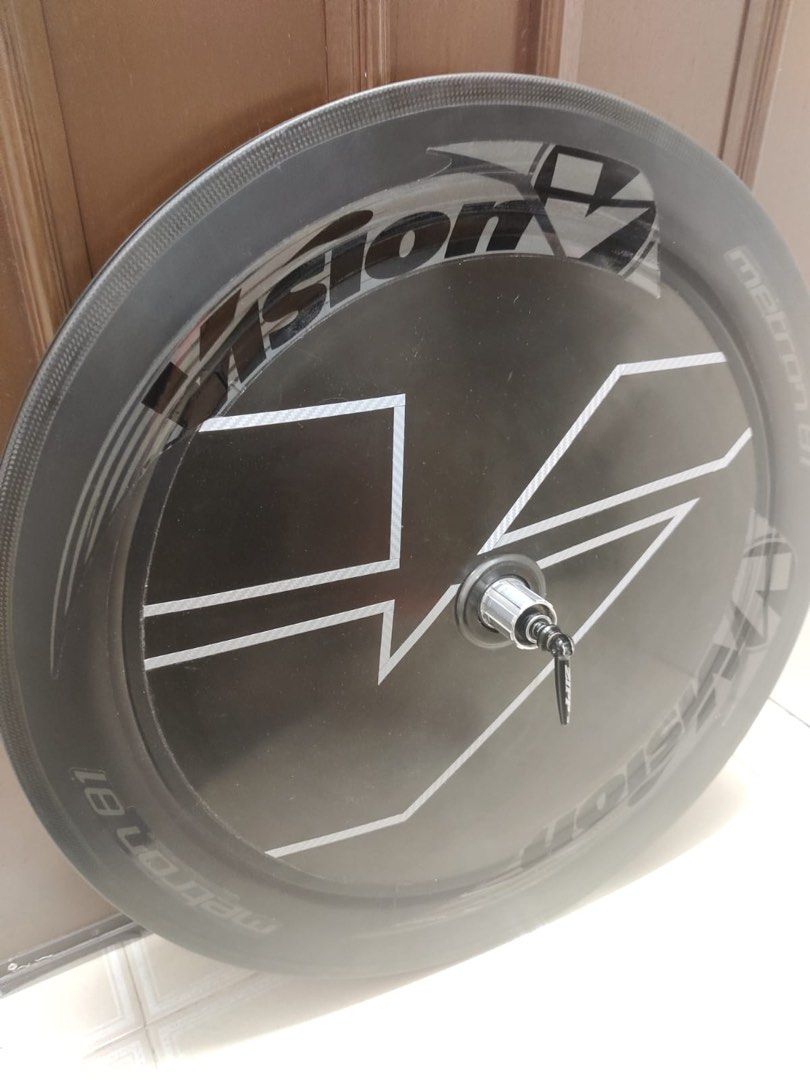 vision metron 81 rim brake time trial disc wheel 11 speed zipp corsa ...