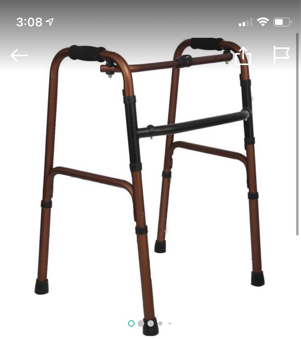 Walking frame and walking stick, Health & Nutrition, Assistive ...