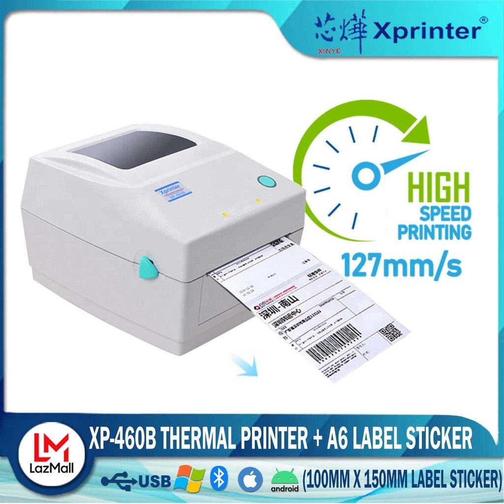 Waybill Printer XP-460B USB + Bluetooth Printer FREE THERMAL PAPER ...