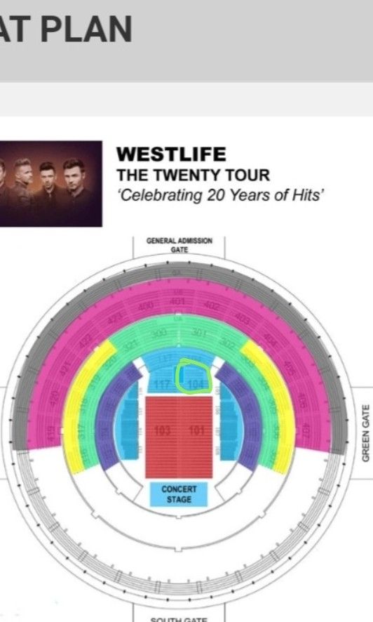 Westlife Concert - Patron Tickets (2 available), Tickets & Vouchers ...