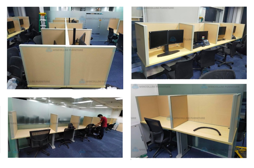 Workstation Cubicles Partition- Training Cubicles, Furniture & Home ...