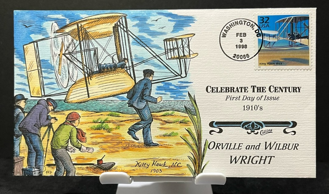 1998 First Day of Issue Wright Brothers at Kitty Hawk , Hobbies & Toys ...