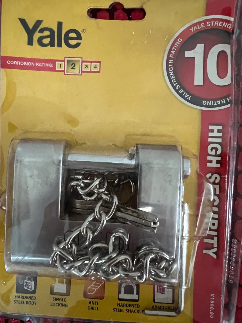 Yale Dimple Key lock-V1800.80, Furniture & Home Living, Security ...