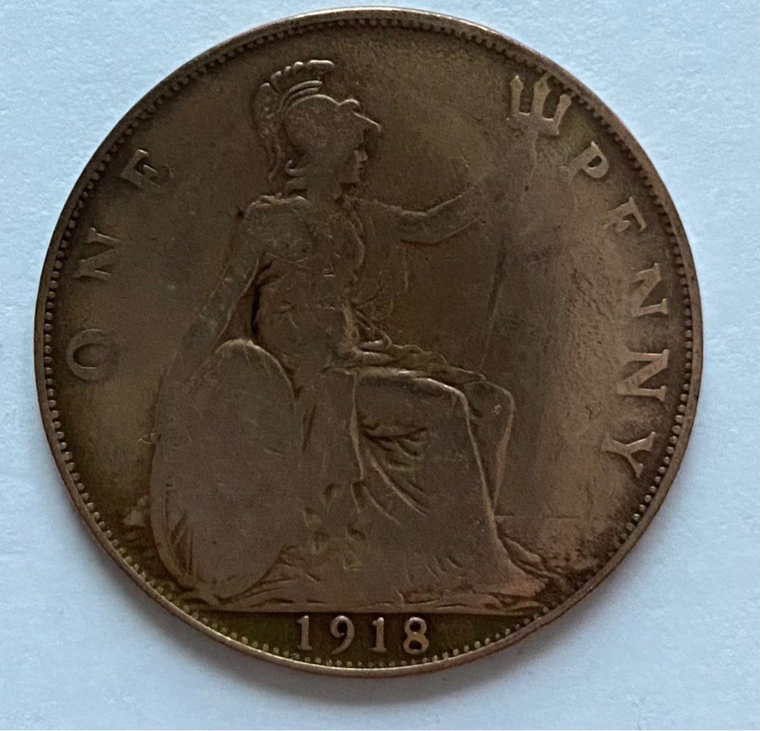 1918 King George V One Penny, Hobbies & Toys, Memorabilia ...