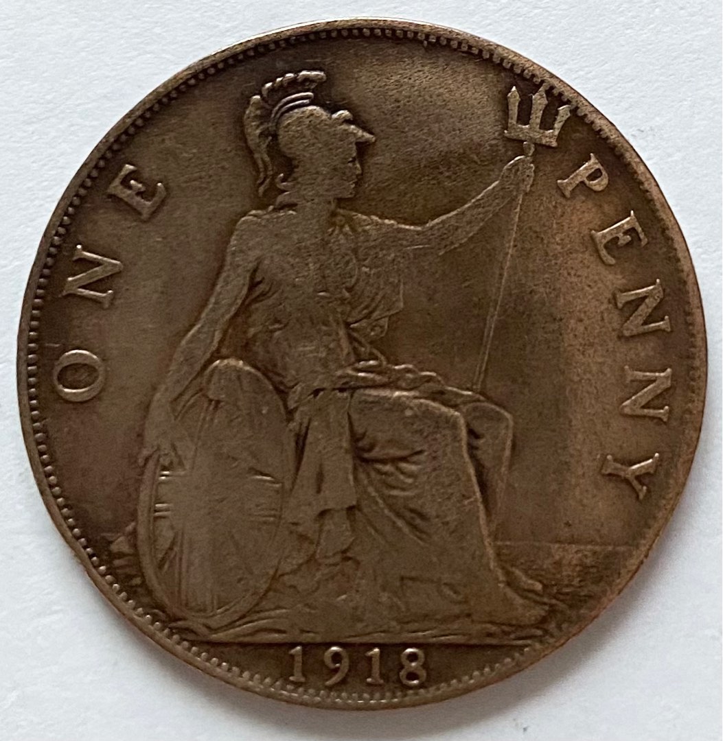 1918 King George V One Penny, Hobbies & Toys, Memorabilia ...