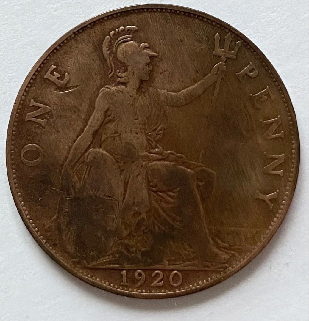 1920 King George V One Penny, Hobbies & Toys, Memorabilia ...