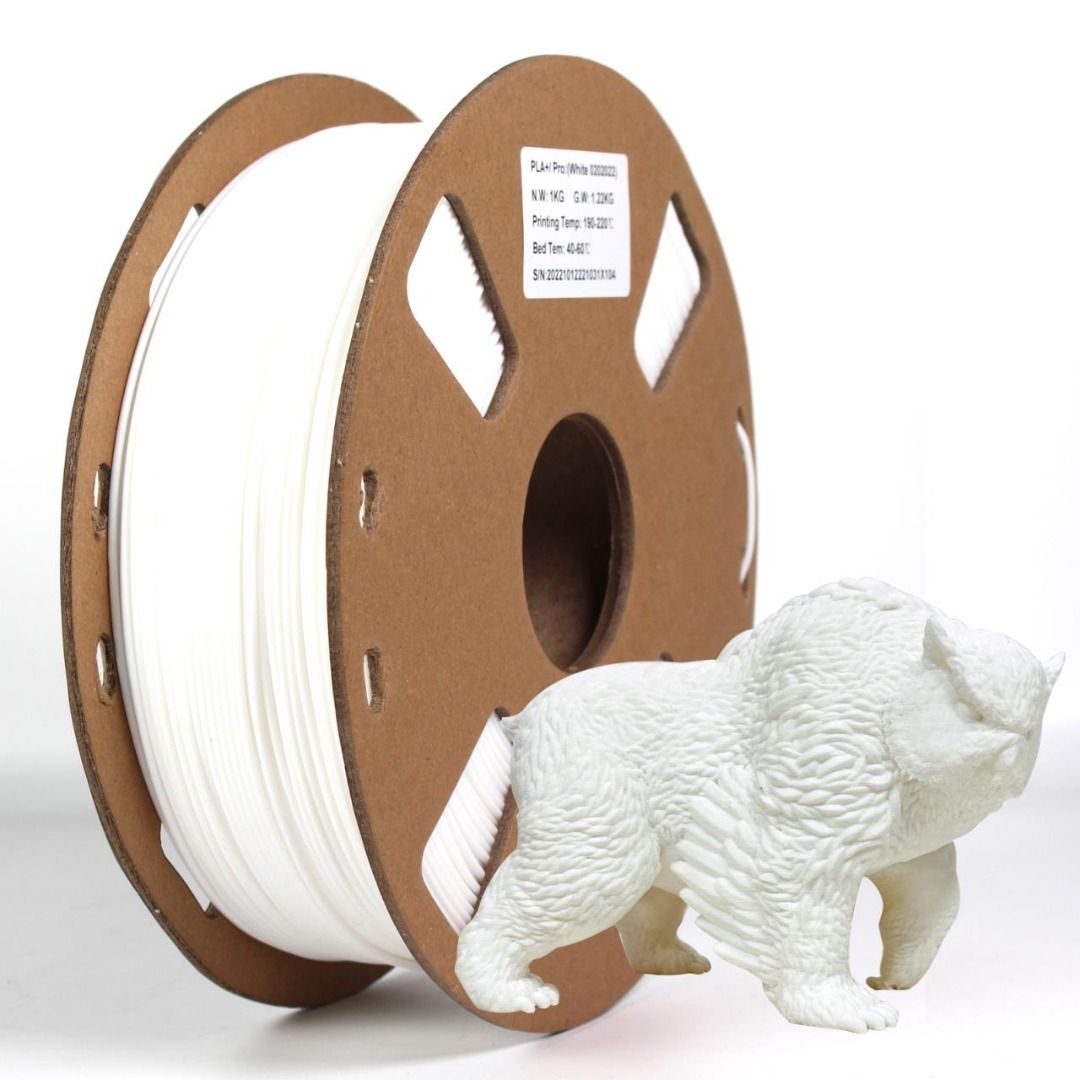 1k PLA+/PRO GLOSSY WHITE 3D filament(BETTER QUALITY THAN NORMAL PLA ...