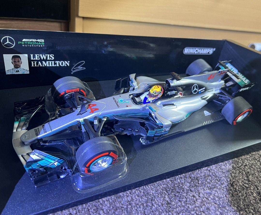 2017 Lewis Hamilton world champion Mercedes GP Minichamps 1/18th model ...