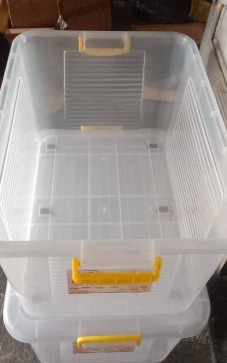 205L Transparent Storage Boxes BIG, Furniture & Home Living, Home ...
